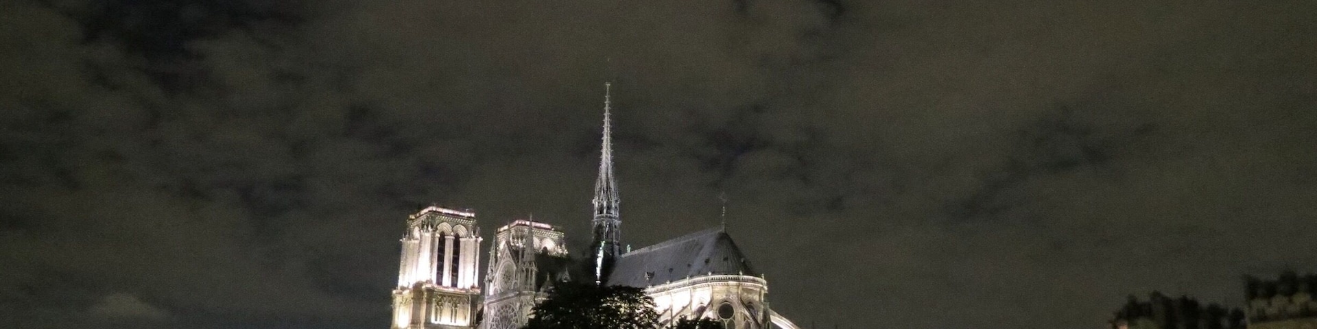Beautiful night view of Notre Dame.