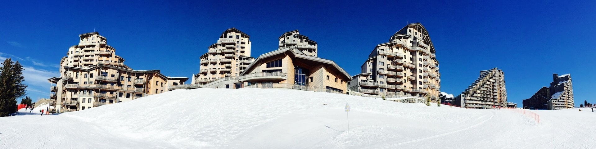 February 2015
A view of the apartments in Avoriaz. A great place to ski down into the valley from and also very picturesque with its views across the mountains.