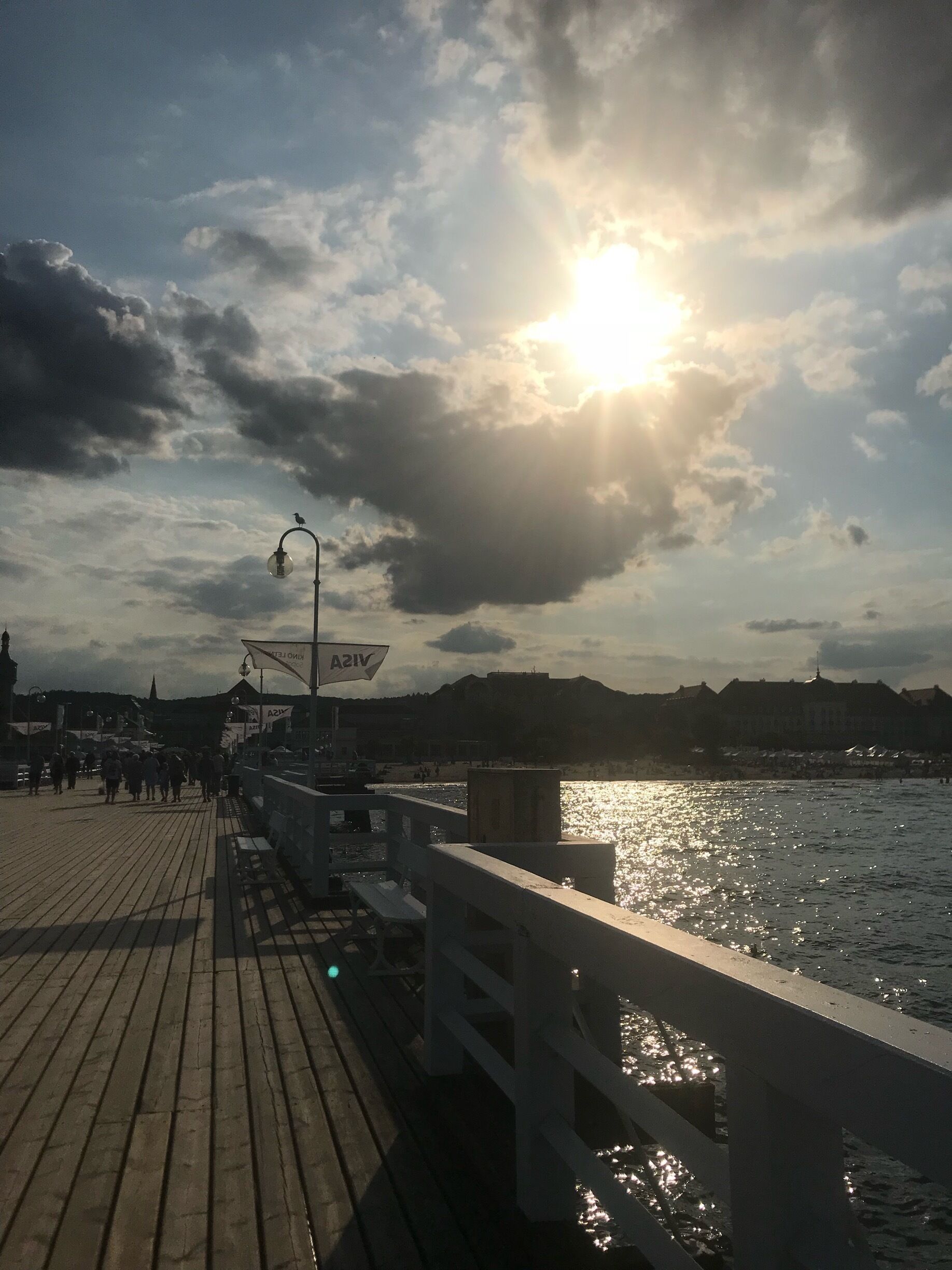 Sopot Pier, Poland 🇵🇱Longest wooden pier in Europe at 511.5m. It was opened in 1827 and is a lovely, clean pier with plenty of wooden benches to sit and breathe in the fresh air and look out onto the Baltic Sea. There was a small charge to get onto the pier when I visited but I think the charge is only in place during high season.