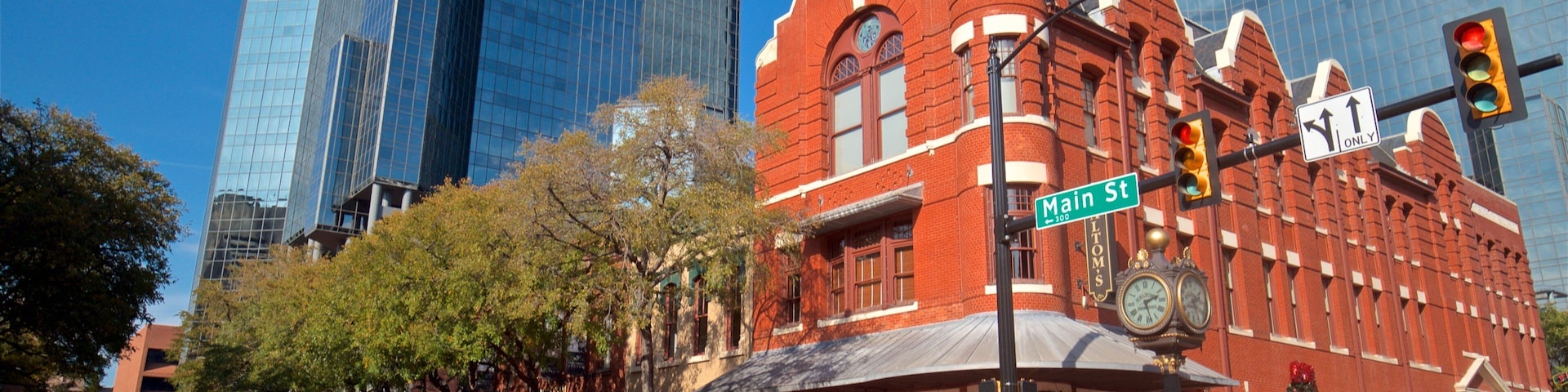 Sundance Square que inclui elementos de patrimônio e uma cidade