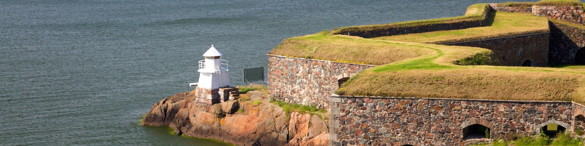 Suomenlinna Fortress featuring general coastal views and heritage architecture