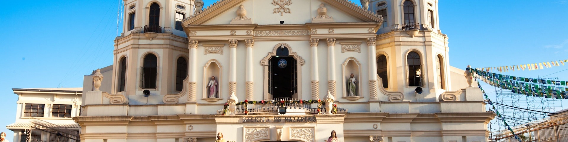 Quiapo Church featuring religious aspects, a city and a church or cathedral