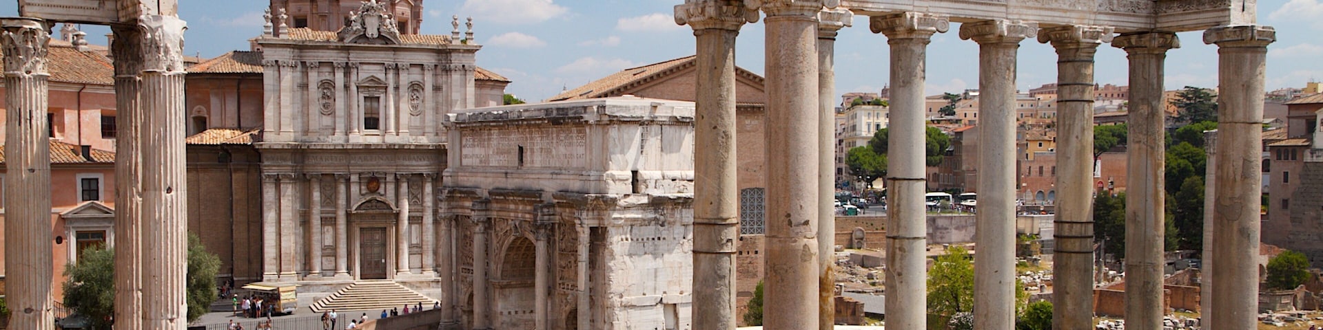 Explore the ancient ruins of Roman Forum in Rome, a historical symbol of Roman culture and architecture