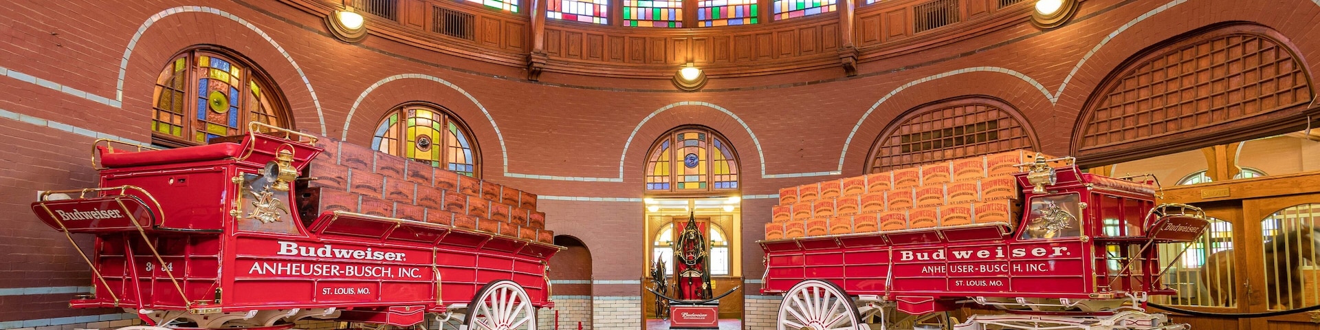 Anheuser-Busch Brewery showing interior views and heritage elements