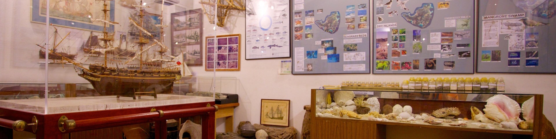 Museum of Sint Maarten showing interior views