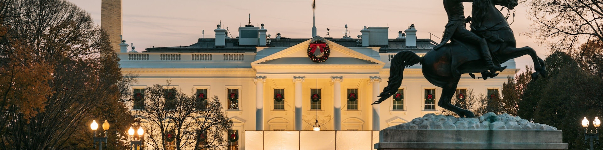 White House showing heritage architecture, an administrative buidling and a statue or sculpture