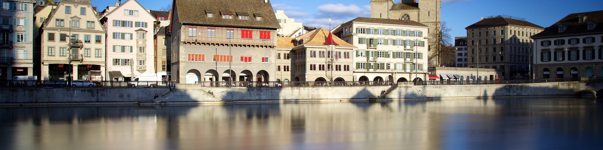 Grossmuenster which includes heritage architecture and a city