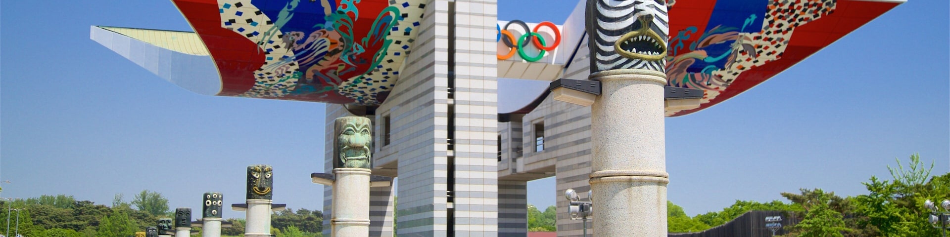 Parque Olímpico que inclui arte ao ar livre e um parque