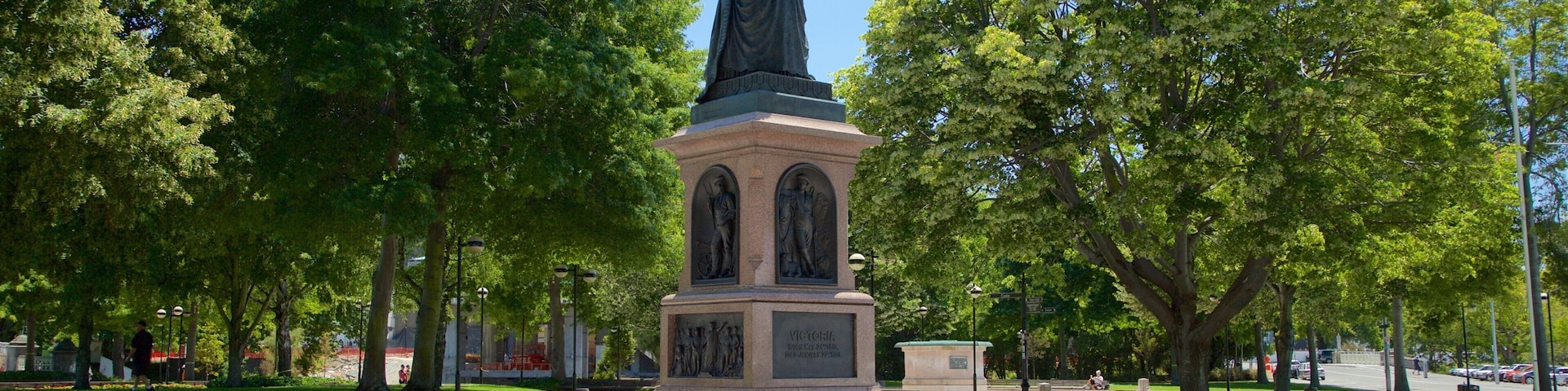 Victoria Square featuring a monument and a park