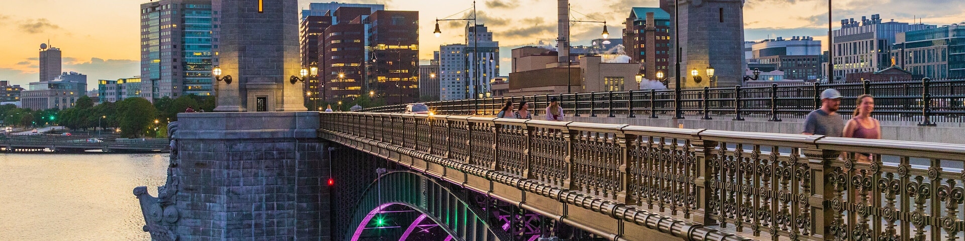 Longfellow Bridge which includes a city, a bridge and a river or creek