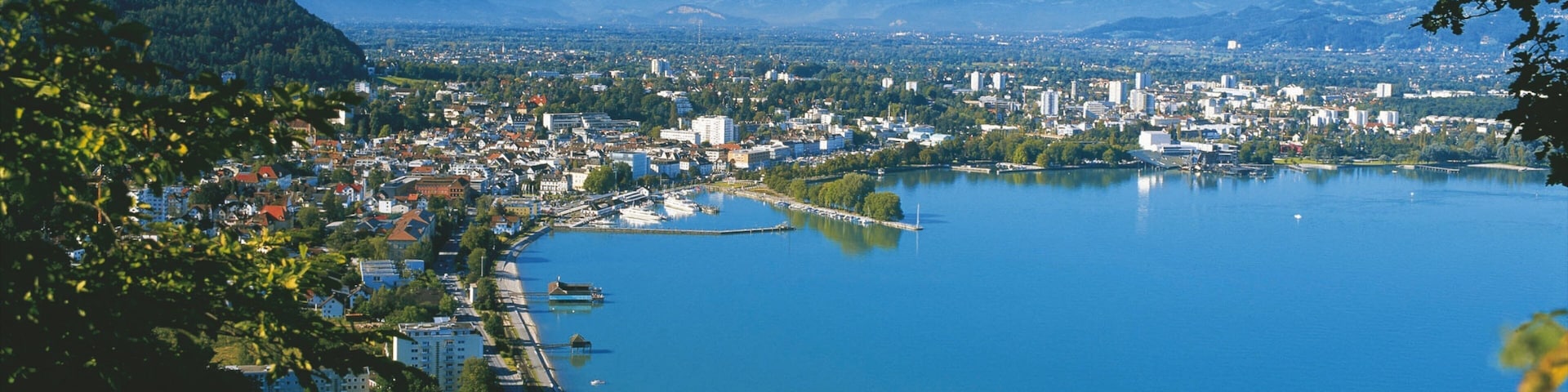 Bregenz showing a bay or harbor, landscape views and general coastal views