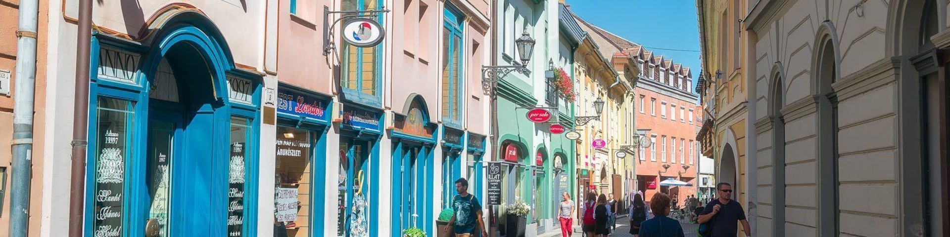 Colorful shops in Eger Hungary.
http://www.alwayswanderlust.com/a-day-in-eger/