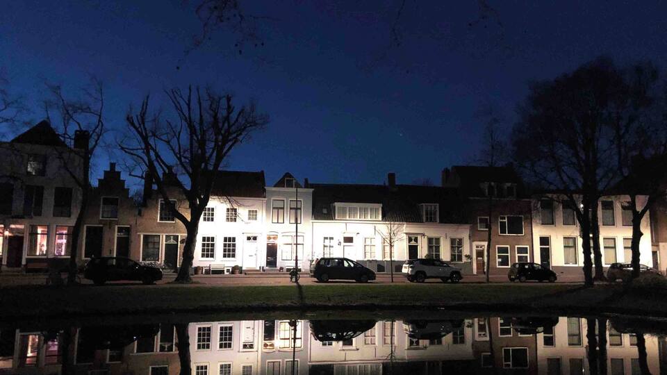 View on Herengracht in Middelburg. Reflections! Zeeland, The Netherlands. Follow us on instagram: @welove2travel.nl