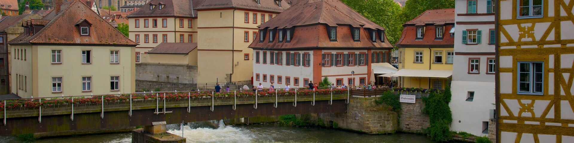 Bamberg featuring a small town or village, a river or creek and heritage architecture