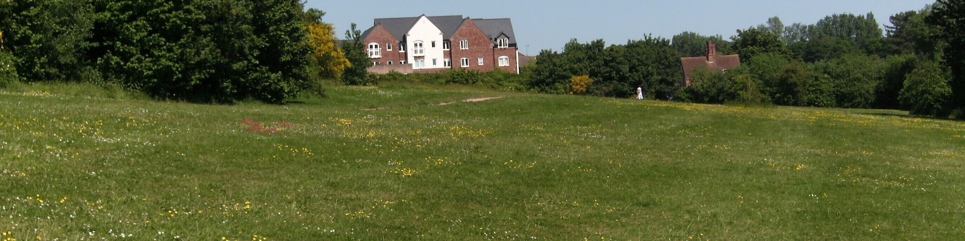 Ham Meadow, Wombourne, South Staffordshire, England, viewed towards the village centre.