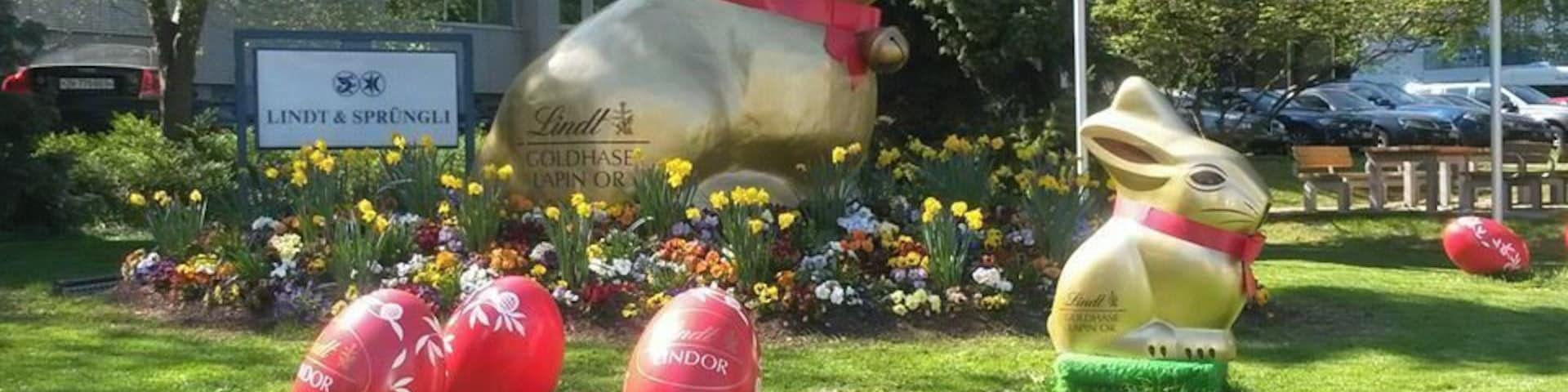 big gold easter rabbits ....