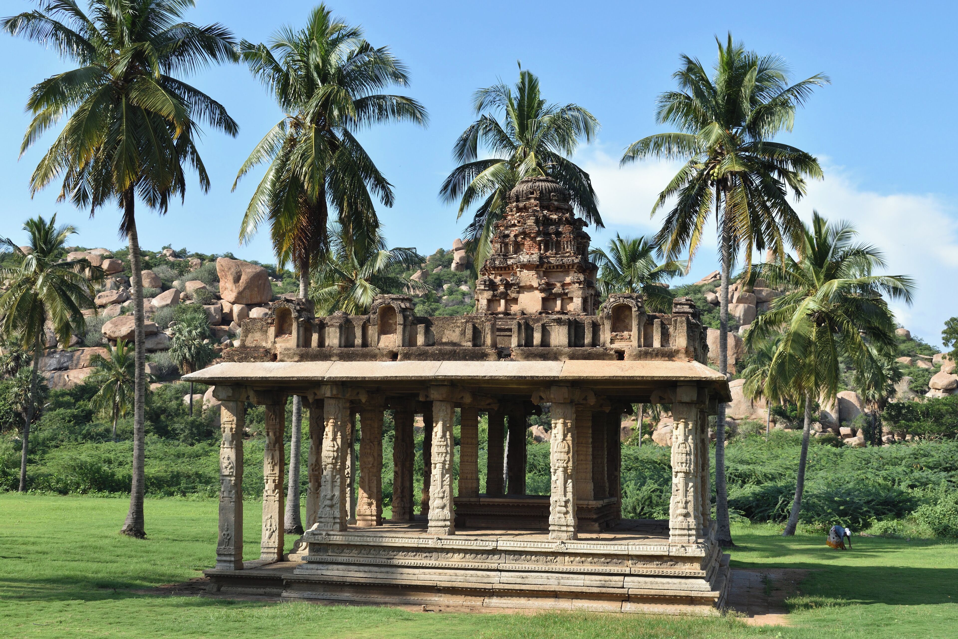 A Wedding Mandapam inside the sprawling Vithala complex, Hampi