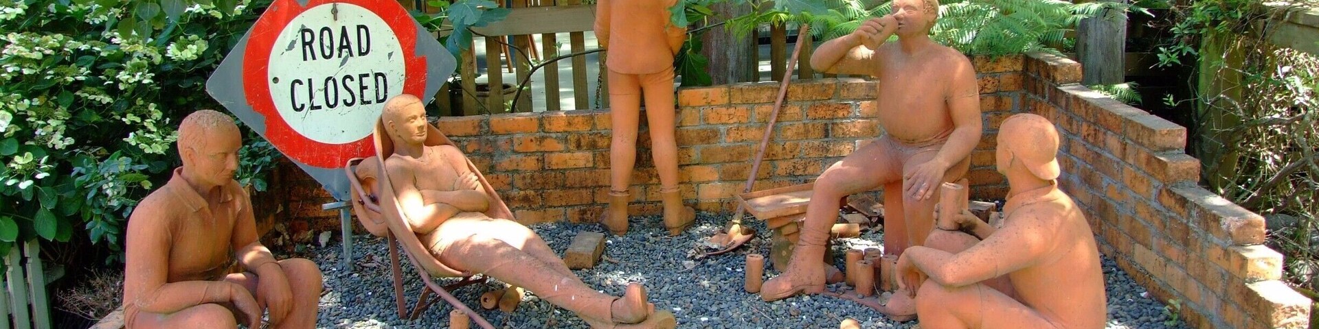 The Waterworks - one of the funny statue groups in the park.