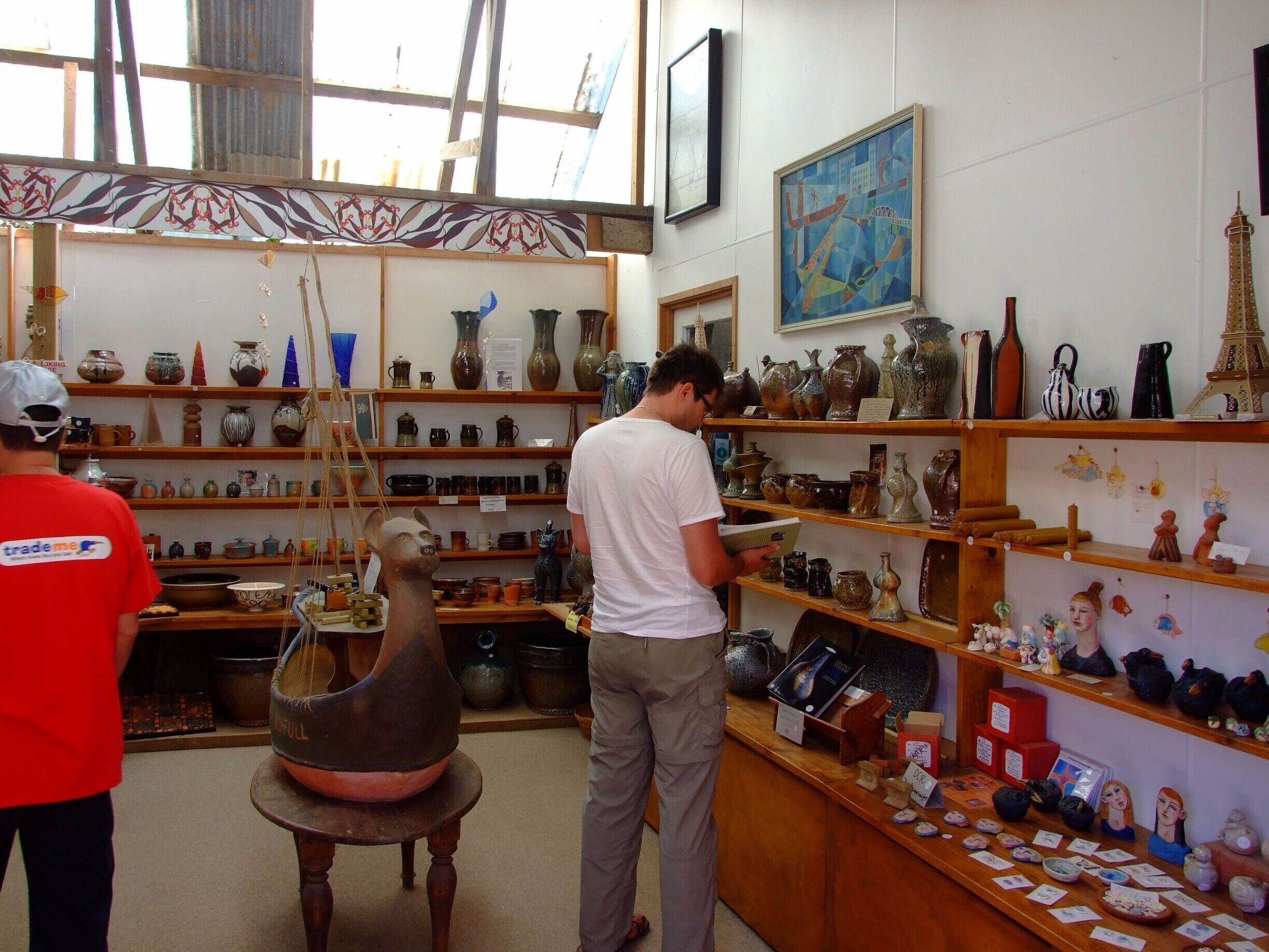 The Waterworks - a nice little souverir shop inside.
The Waterworks is located 15 minutes from Coromandel Town. This small village, population about 1000 is situated in the Coromandel region, three hours from Auckland by car, and an hour from Thames. It's a fun and friendly town with a remarkably vibrant arts and crafts community, concerts, drama group, schools, cafés, and restaurants.
