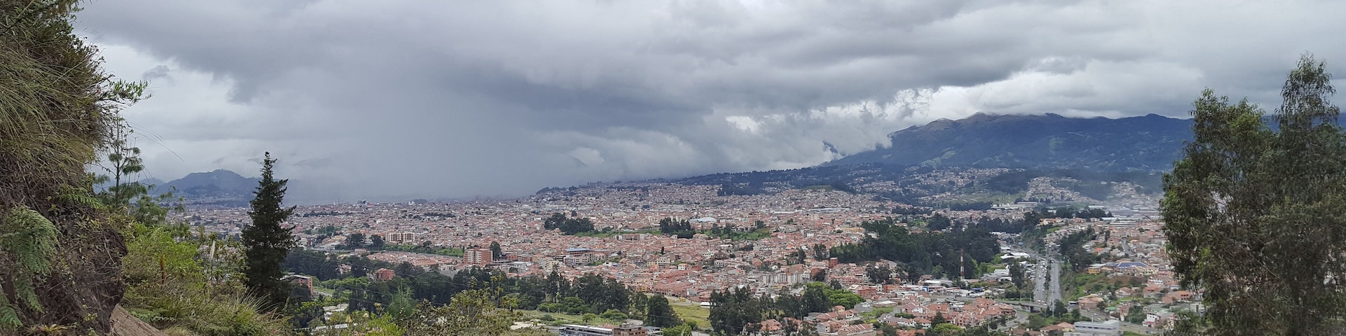 Rain over Cuenca from Parque Zoológico del Cuenca, Ecuador