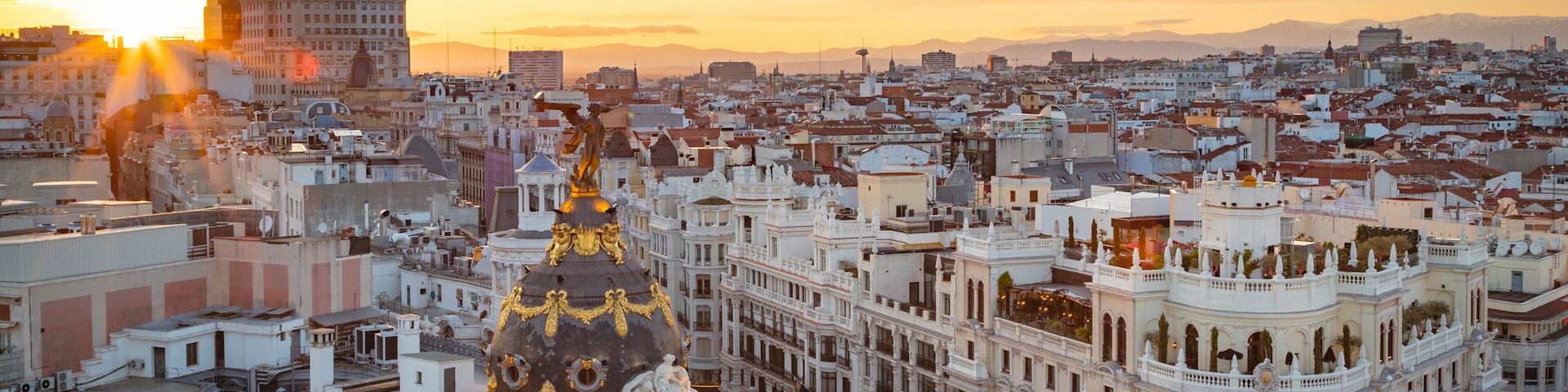 Circulo de Bellas Artes featuring landscape views, a sunset and a city