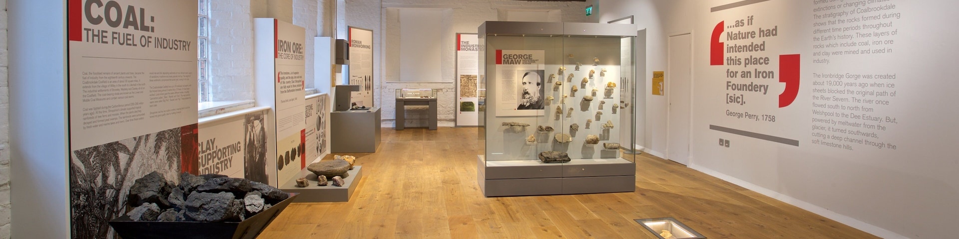 Coalbrookdale Museum of Iron featuring signage and interior views