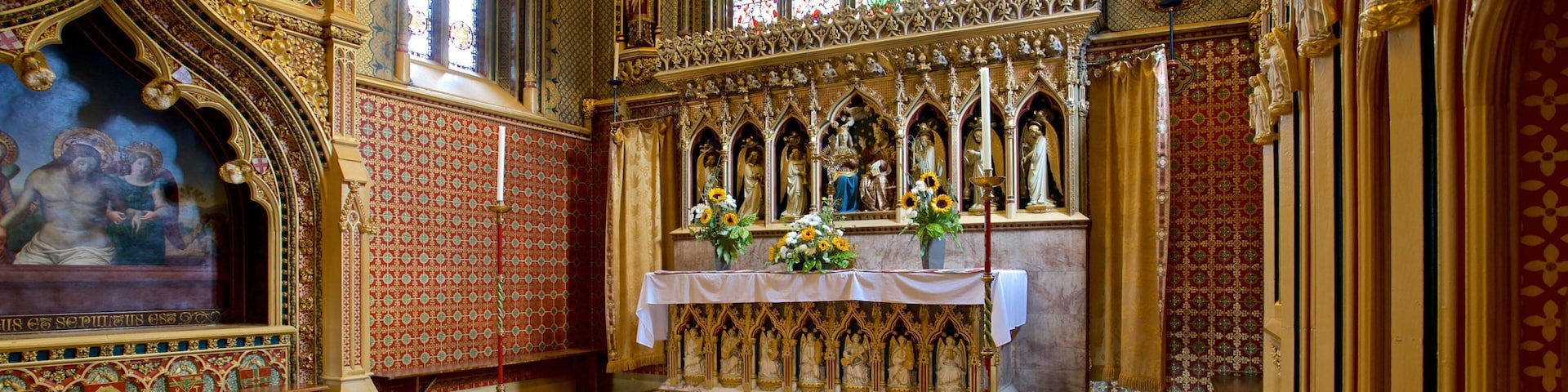 St Giles Catholic Church featuring heritage elements, interior views and a church or cathedral