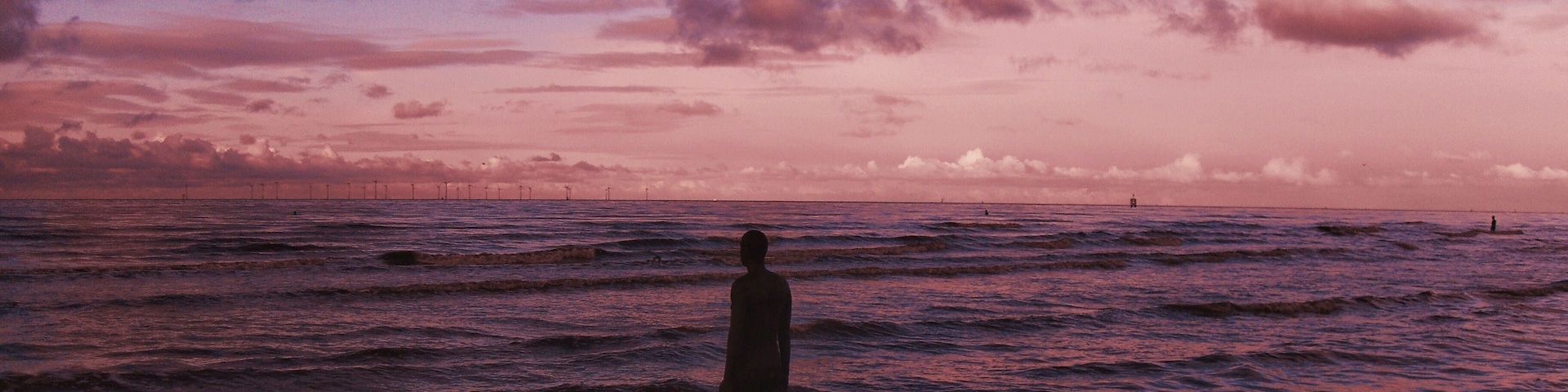 Sunset at Crosby beach.