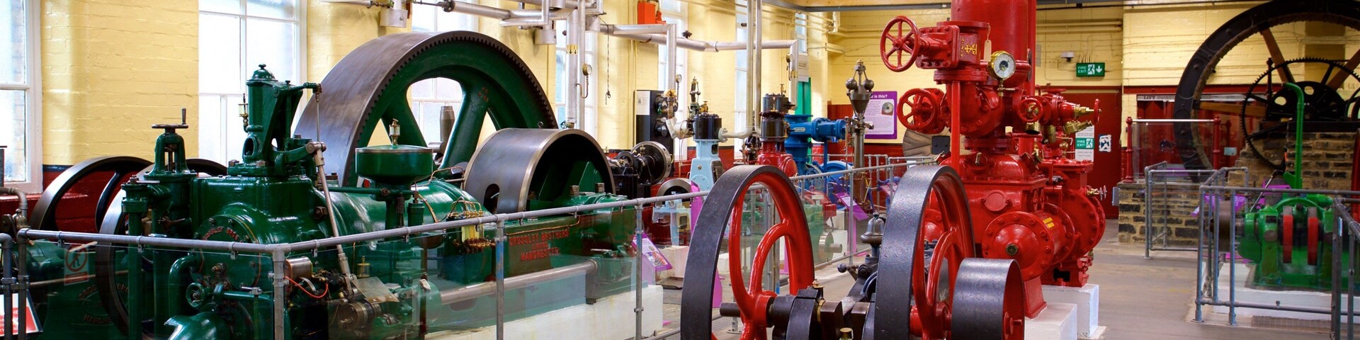 Bradford Industrial Museum featuring heritage elements and interior views