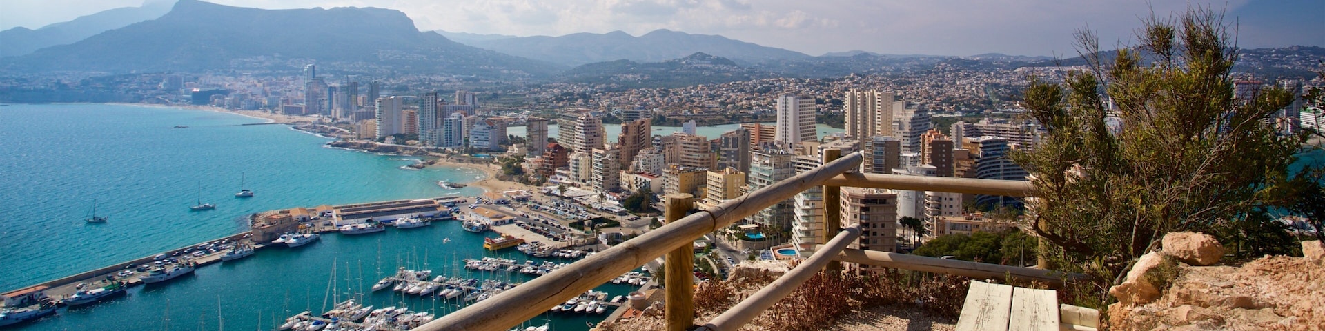 Natural Park of Penyal d\'Ifac featuring landscape views, a coastal town and views