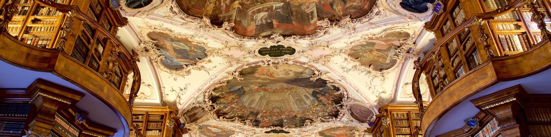 Stiftsbibliothek St. Gallen mostrando elementos de patrimônio e vistas internas