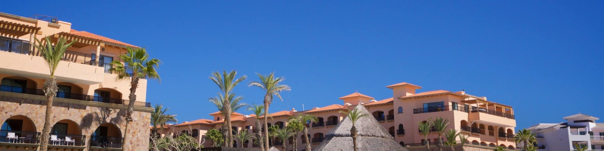 Playa Hotelera showing tropical scenes, a coastal town and a sandy beach