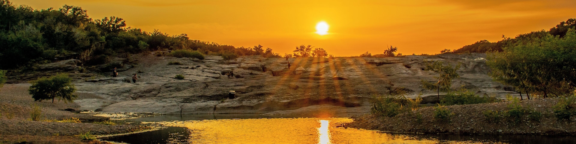 Another photo at Pedernales Falls State Park just as the sun went down! #Sunset #Texas #Nikon #D3400