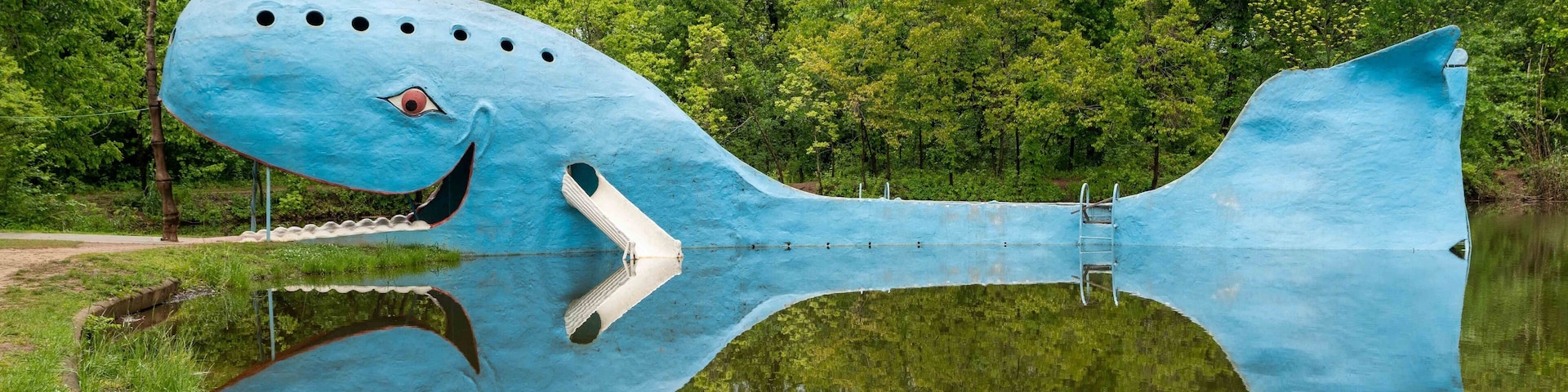 Route 66 - Catoosa, OK: Route 66 roadside attraction completed in 1972 as a swimming hole.