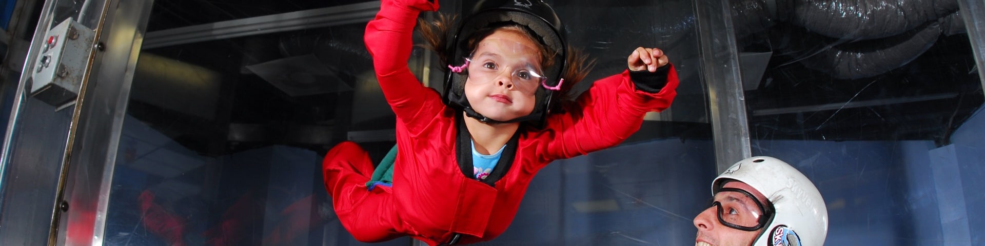 Exciting indoor skydiving experience at Wizardz Magic Theater in Kissimmee, Florida