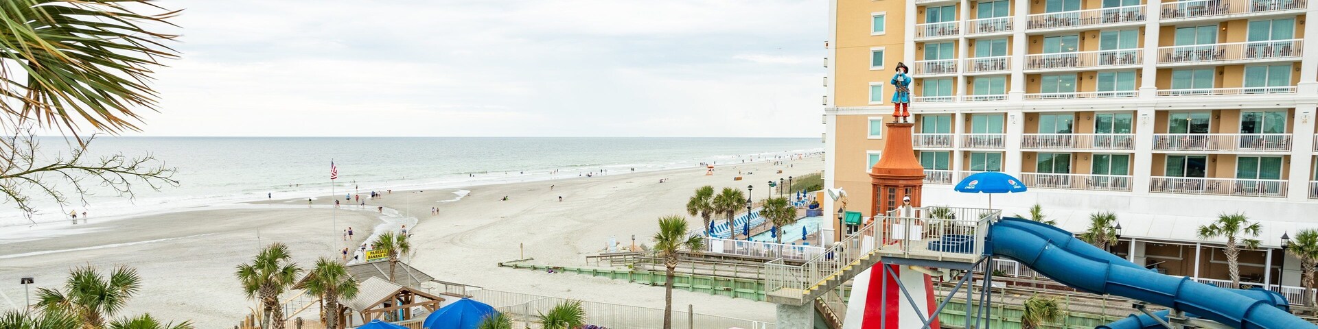 Splashes Oceanfront Water Park featuring a coastal town and general coastal views