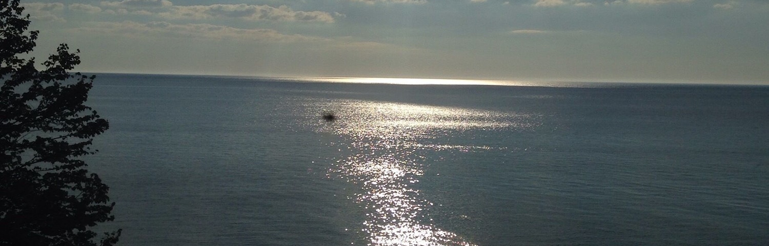 From a bluff high above Lake Michigan. From this point north is some beautiful shoreline.