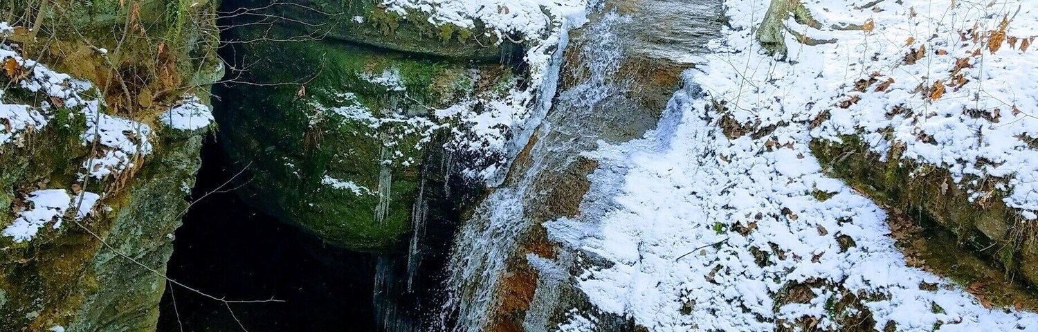 Waterfalls in the park.