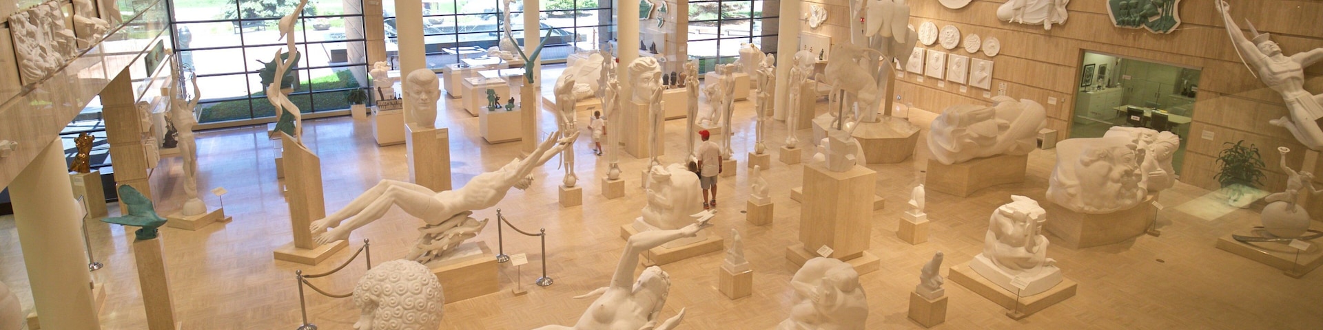 Marshall M. Fredericks Sculpture Museum which includes a statue or sculpture, art and interior views