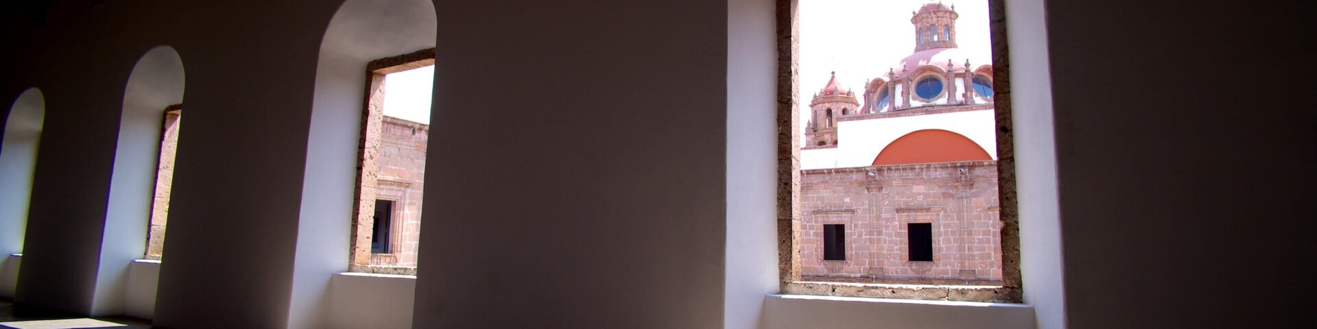 Morelia showing interior views and a small town or village