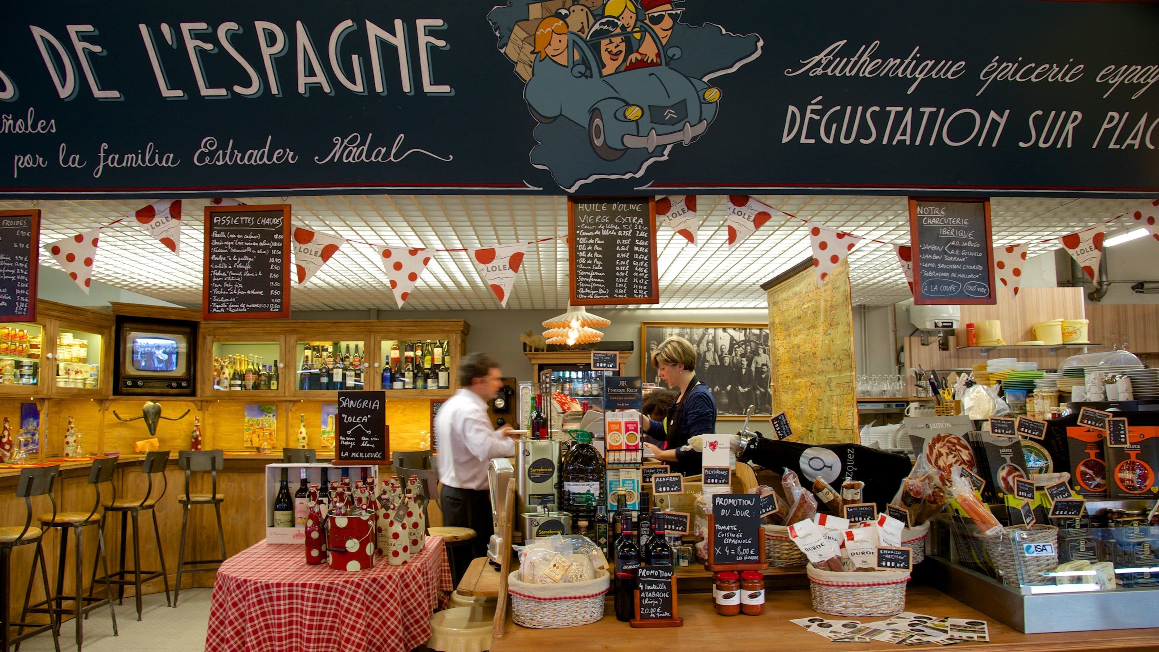 Bordeaux caracterizando comida e compras