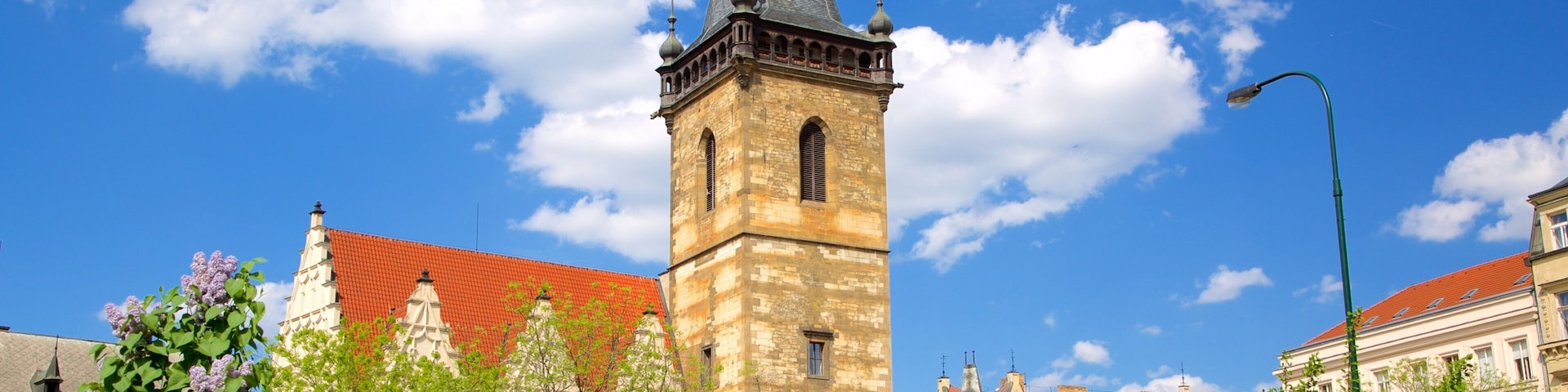 New Town Hall which includes flowers and heritage elements