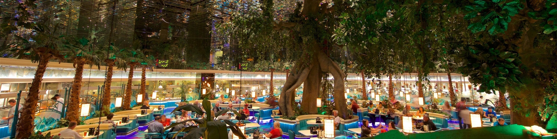 Peppermill showing interior views and a casino