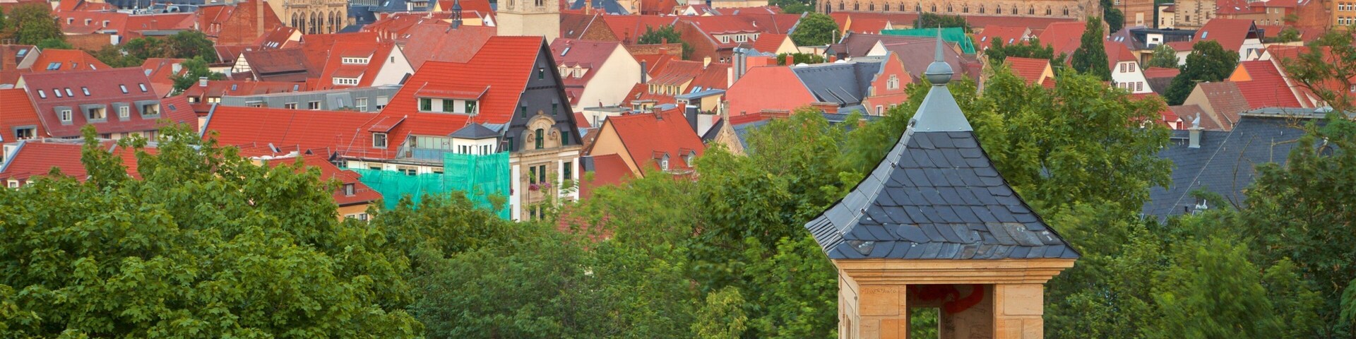 Zitadelle Petersberg which includes heritage elements, landscape views and a city