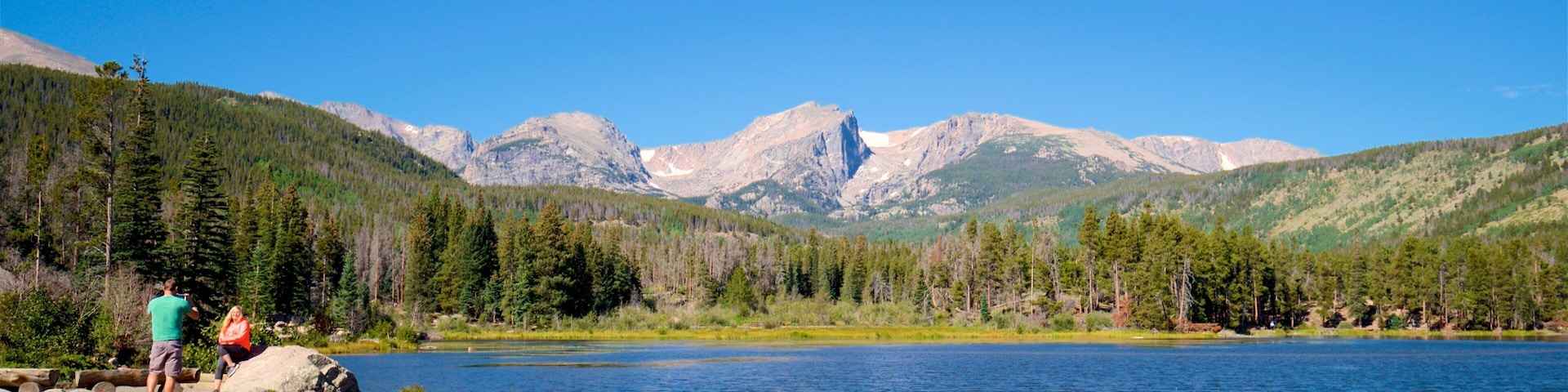 Estes Park featuring a lake or waterhole as well as a couple