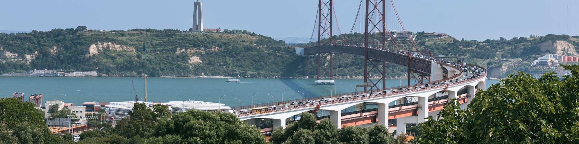 Monsanto Forest Park showing a bridge, a river or creek and landscape views