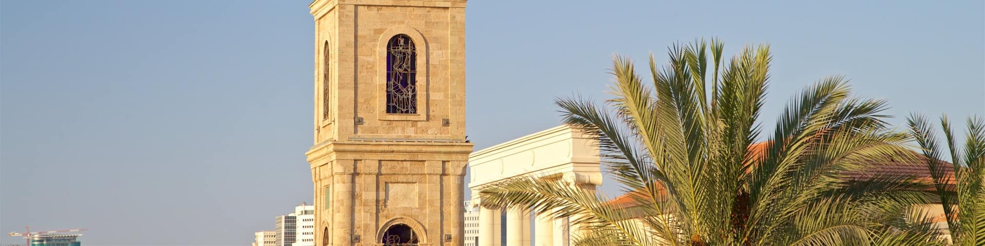 Torre do relógio de Jaffa mostrando arquitetura de patrimônio