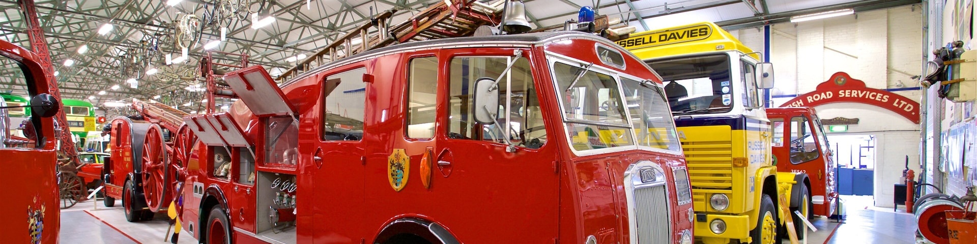 Ipswich Transport Museum which includes heritage elements and interior views