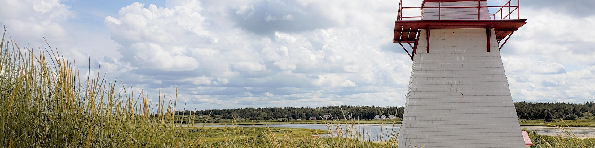 If you walk down the beach a little bit in Morelle, PEI and you're really into lighthouses, this place is picture perfect.