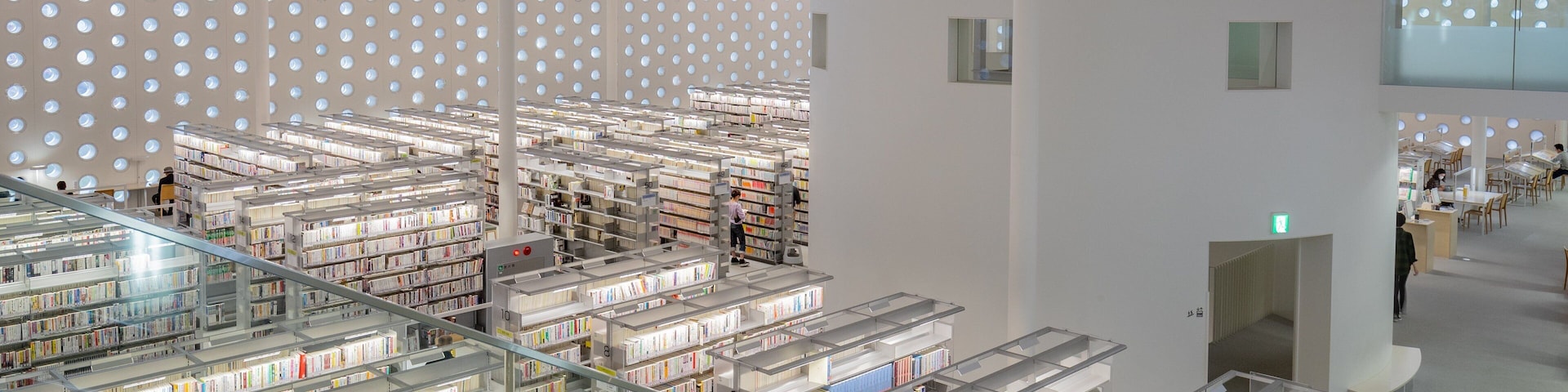 Kanazawa Umimirai Library showing interior views